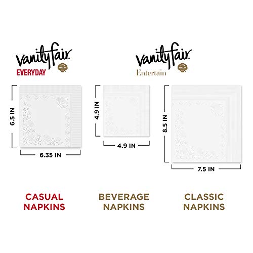 Vanity Fair Entertain Paper Napkins, 960 Count, Disposable Napkins Made For Entertaining And Events