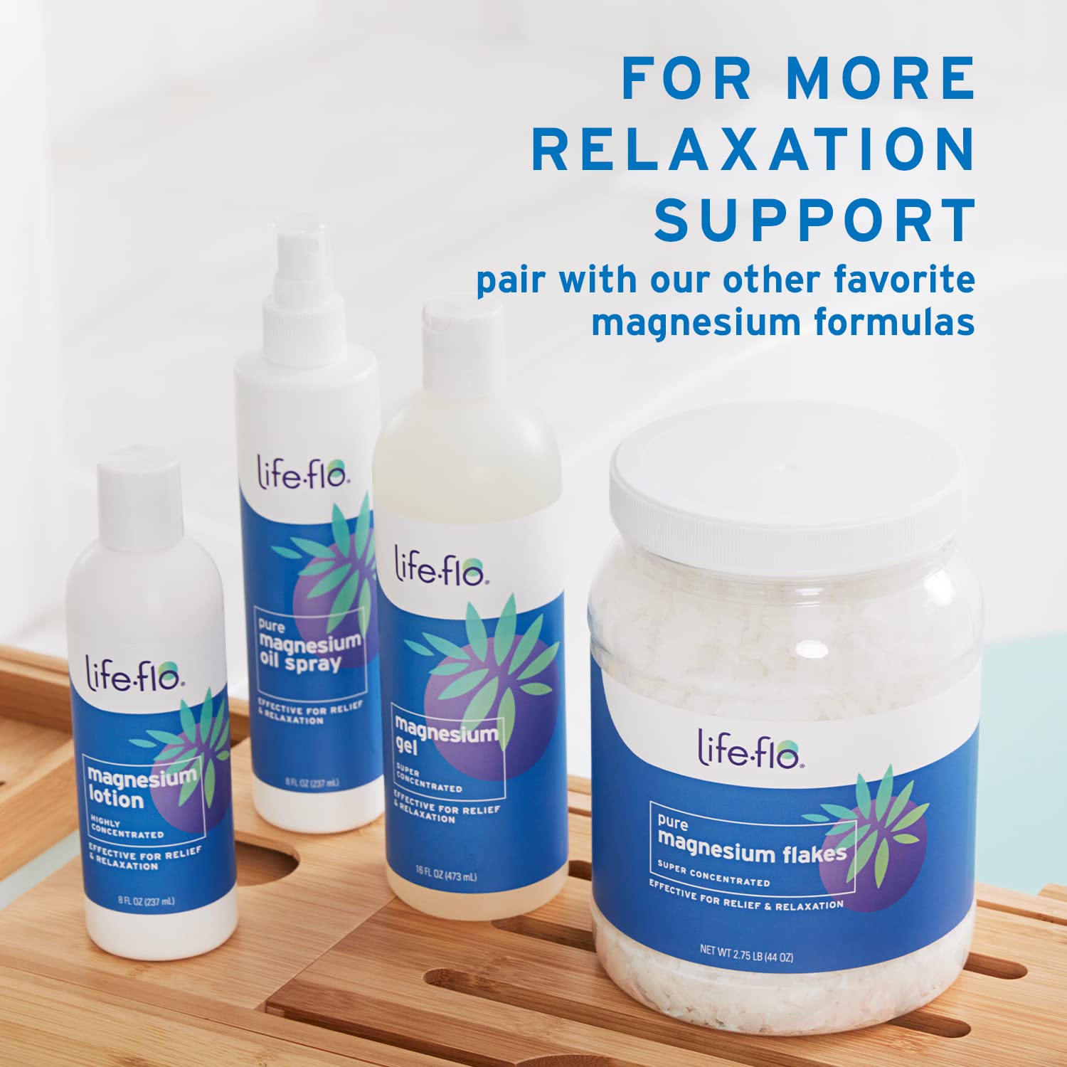 Life-flo Magnesium Gel, Pure Magnesium Chloride from the Ancient Zechstein Seabed, Soothing Relief and Relaxation for Overworked Muscles and Joints, Not Tested on Animals, 60-Day Guarantee, 16oz