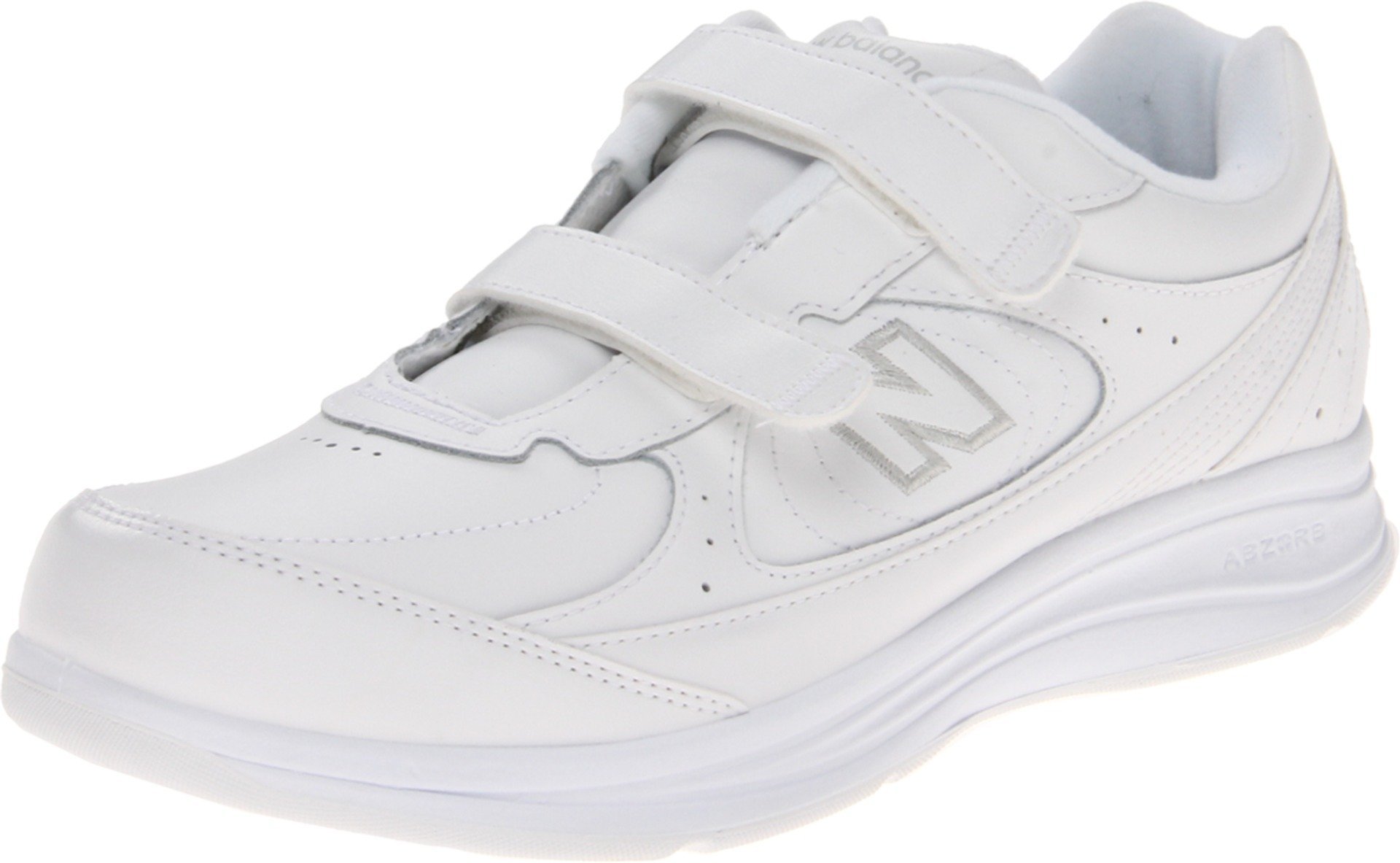 New Balance Women's 577 V1 Hook and Loop Shoe, White, 8 Wide