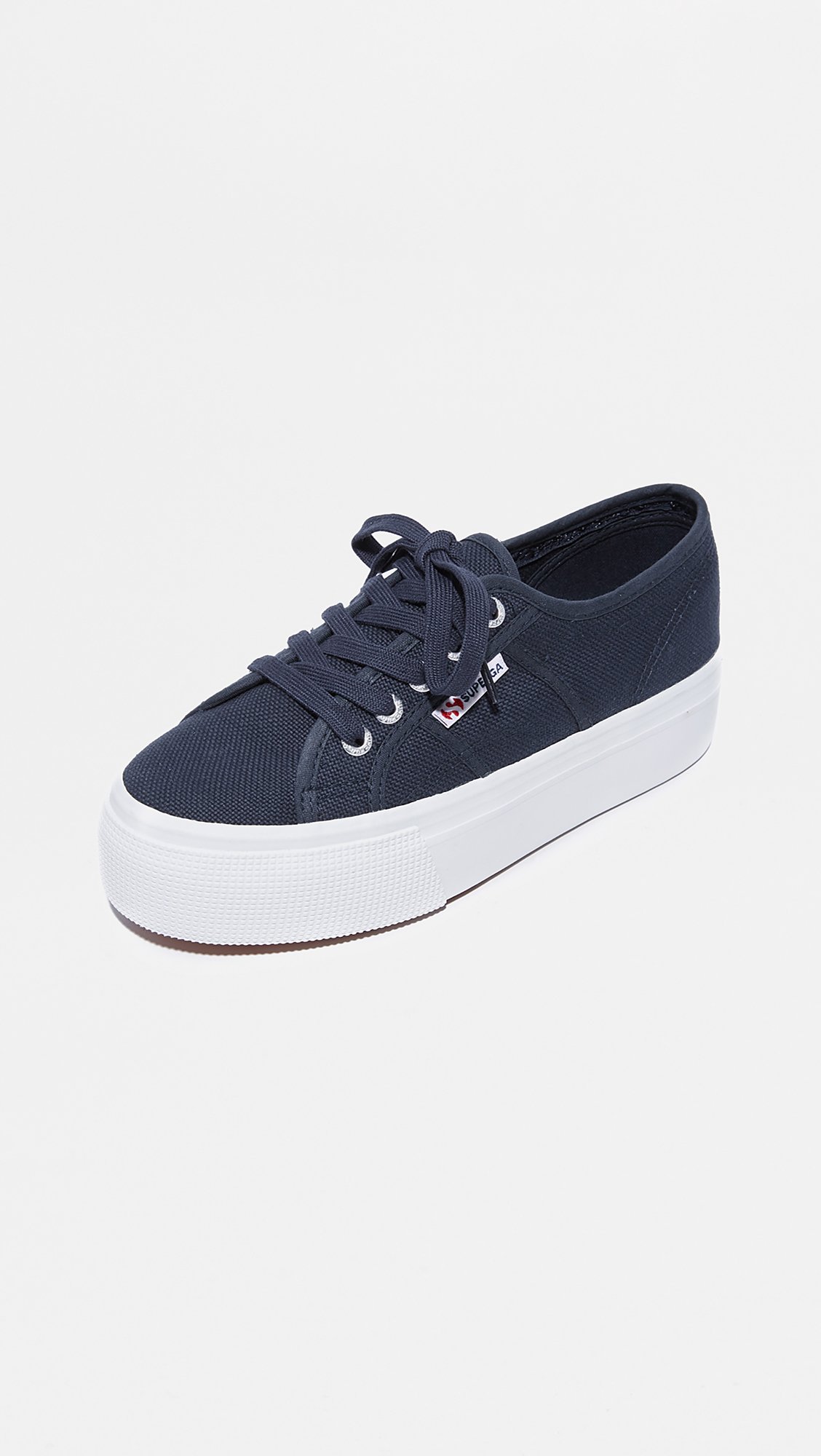 Superga womens 2790 Platform Sneaker, Navy, 7.5 US