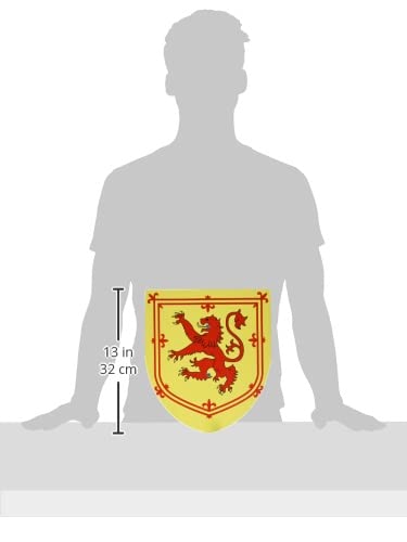 Nemesis Now 35cm, Yellow Rampant Lion Shield Toy, Wood