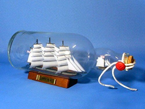 Hampton Nautical Cutty Sark Model Ship in a Glass Bottle, 11"