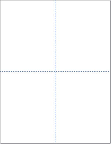 NextDayLabels - 8-1/2 x 11 Laser and Inkjet Printer Postcards 4 up Per Page, (4-1/4" x 5-1/2" After Perf) 100 Sheets / 400 Cards