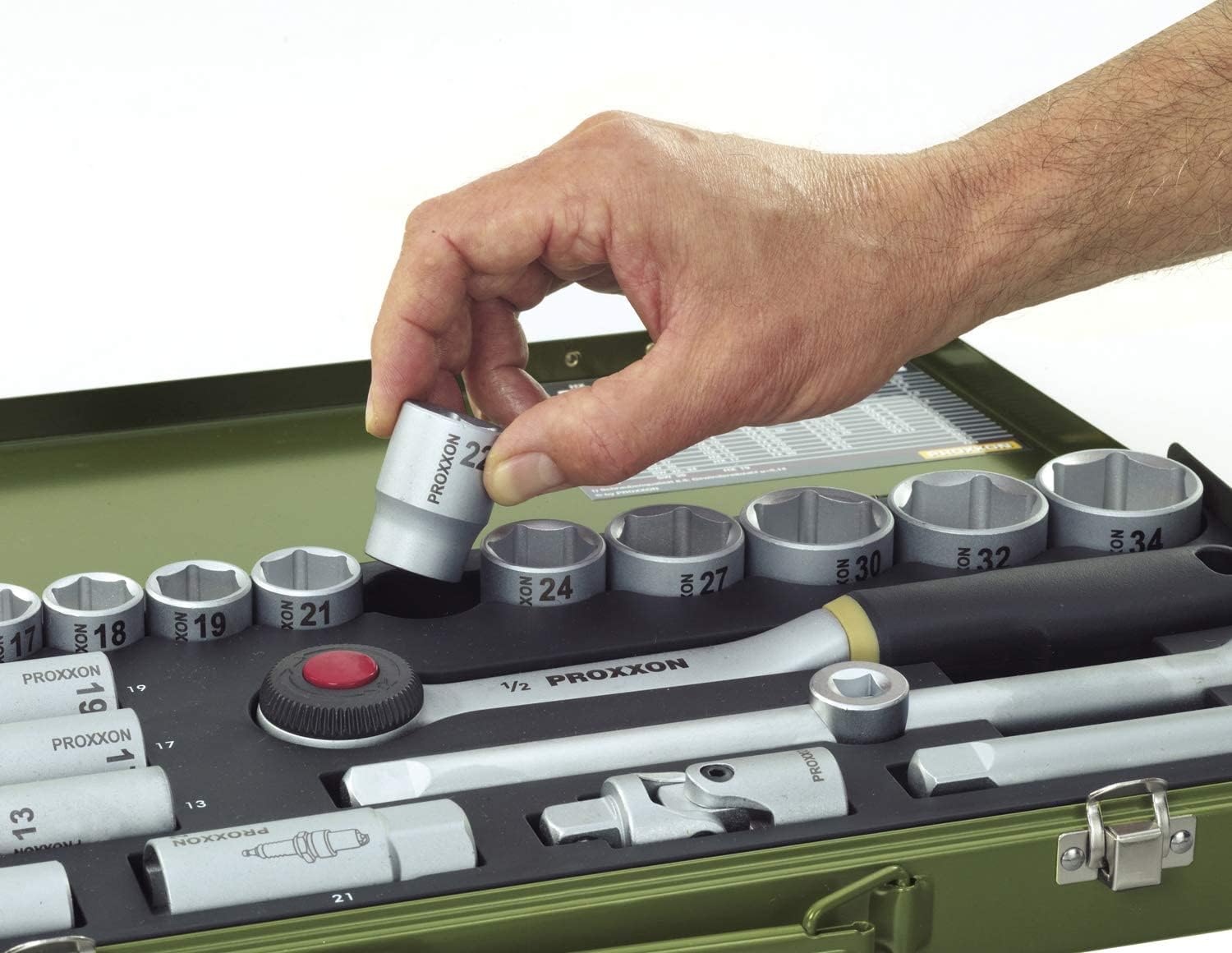 Proxxon (23080) 36 Piece Socket Set with 1/4 inch Square Drive