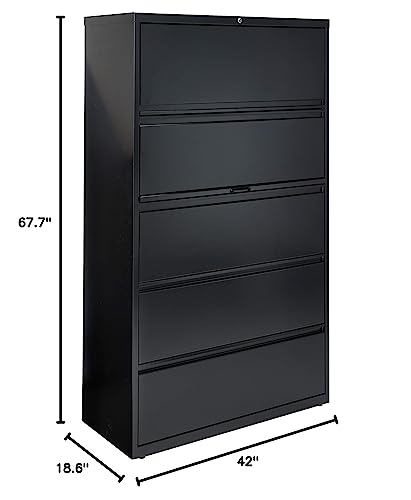 Lorell Telescoping Suspension Lateral Files - 5-Drawer
