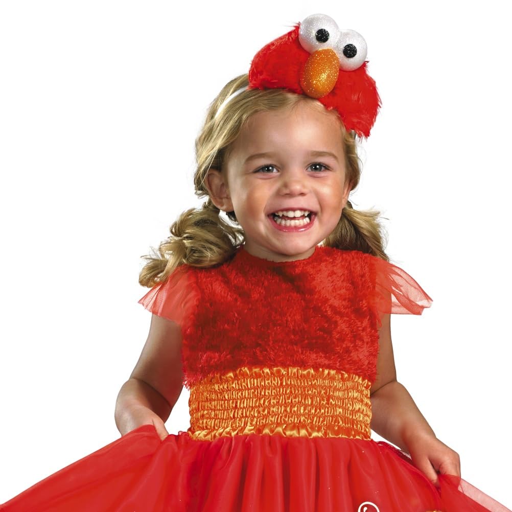 Sesame Street Frilly Elmo Costume, Official Elmo Halloween Outfit, Size (12-18 Months)