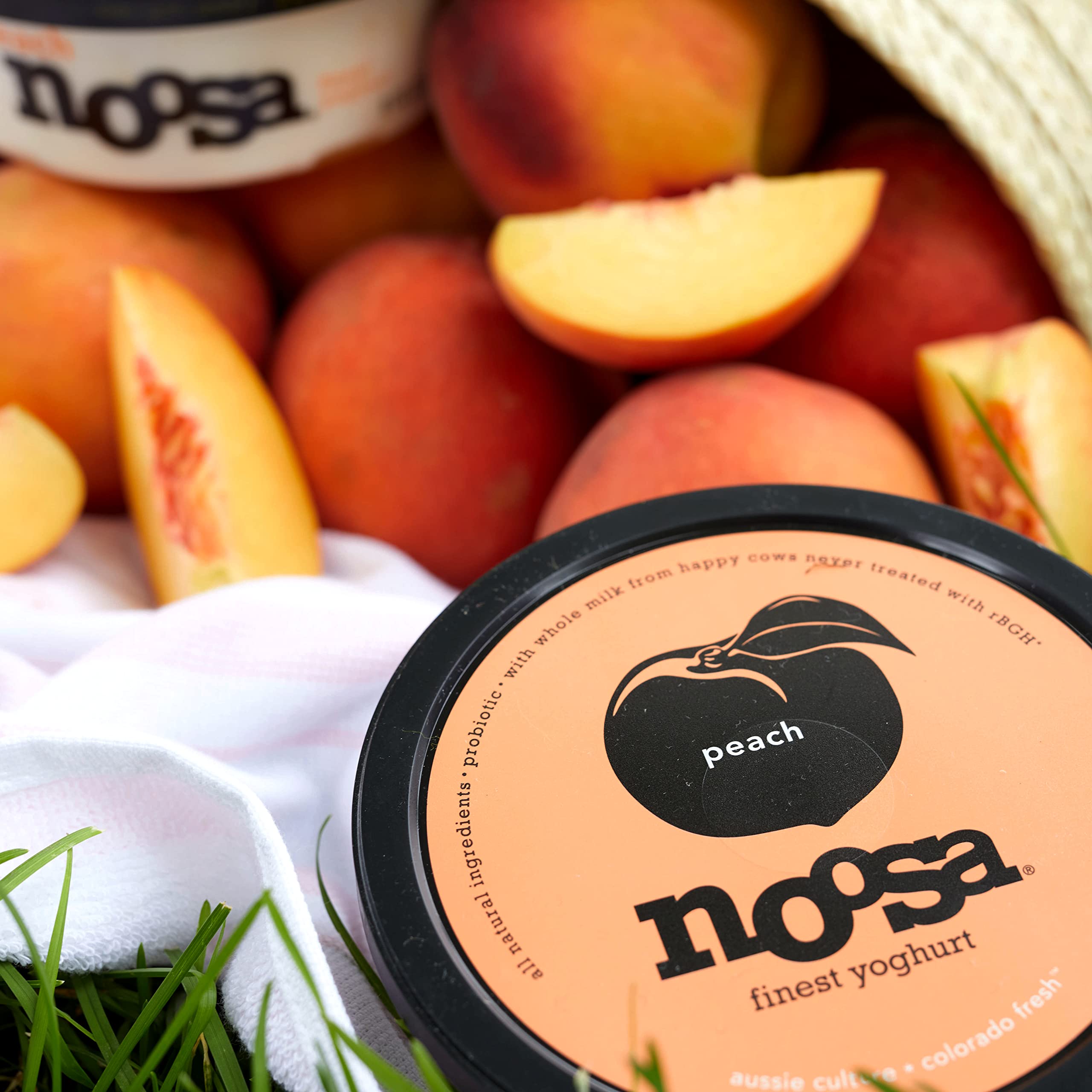 Noosa, Yoghurt Peach, 8 Ounce, Probiotic, Whole Milk Yogurt, Real Peaches, No Artificial Ingredients, Gluten Free
