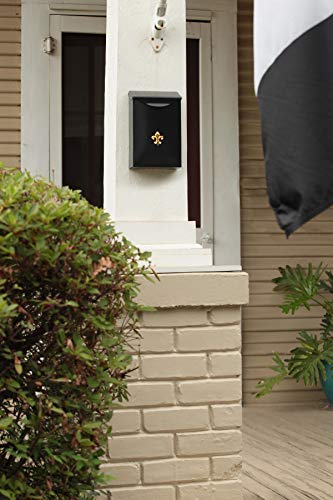 Gibraltar Mailboxes Classic Small Capacity Galvanized Steel Black, Wall-Mount Mailbox, BW110000