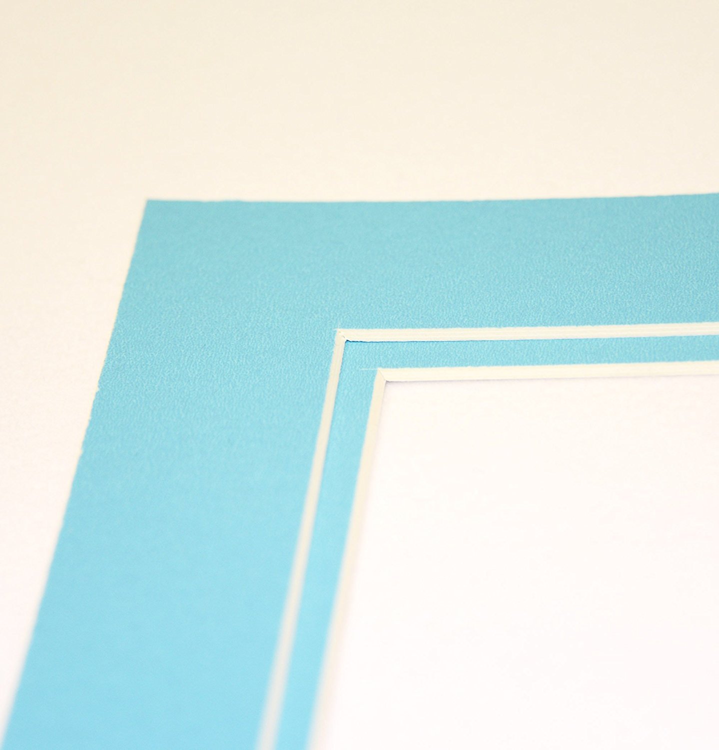 topseller100, Pack of 10 Light Blue 11x14 Picture Mats Matting with White Core Bevel Cut for 8x10 Pictures