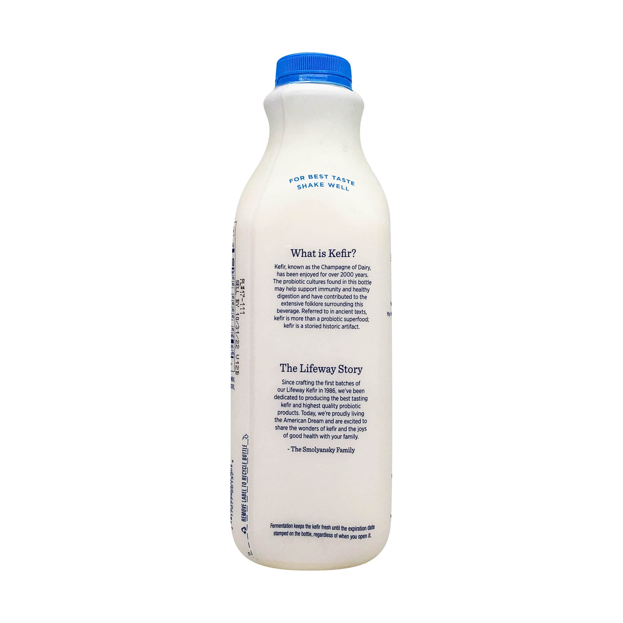 Lifeway Organic Low Fat Kefir, Plain, 32 Ounce, 11g Protein, 12 Live Active Cultures