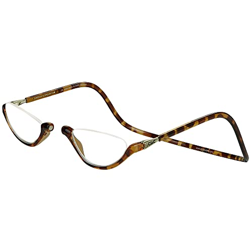 Clic Magnetic Reading Glasses, Computer Readers, Adjustable Temples, Sonoma, (L-XL, Tortoise, 1.25 Magnification)