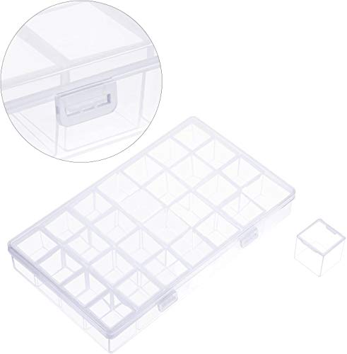 Large Separate 28 Grids Diamond Embroidery Box Plastic Diamond Painting Accessories Diamond Painting Kit Jewelry Organize Box Beads Organizer Storage Craft Box (4)