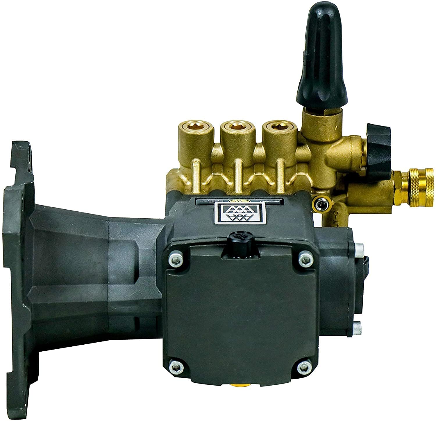 AAA 90039 Horizontal Triplex Plunger Replacement Pressure Washer Pump Kit, 4000 PSI, 3.5 GPM, 1" Shaft, Includes Hardware and Siphon Tube, for Industrial Gas Powered Machines