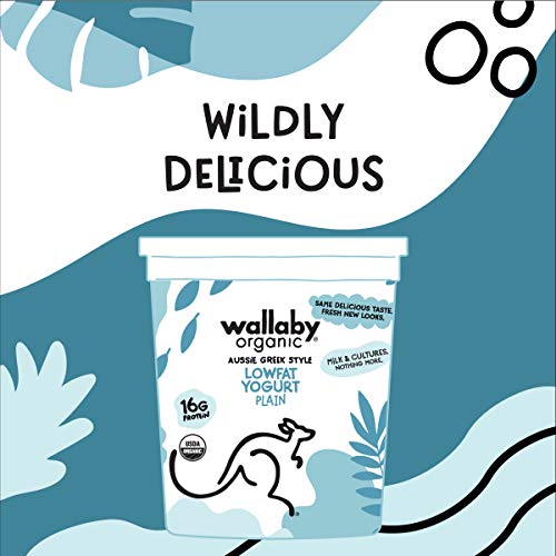 Wallaby Organic Aussie Greek Whole Milk Yogurt, Plain, 32 oz. USDA Organic