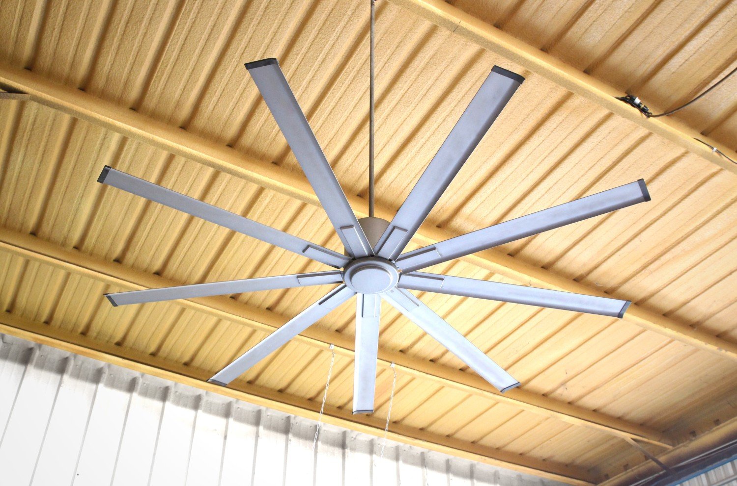Big Air Large Ceiling Fan 72" | MAXX AIR Industrial Ceiling Fan Ideal for Large Spaces, Outdoor Patios, Barns| Includes DC Motor With 6 Speed with Remote | Energy Efficient 35 Watts (Brushed Nickel)