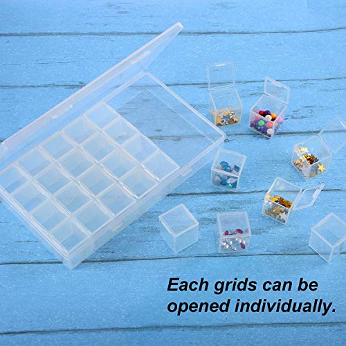 Large Separate 28 Grids Diamond Embroidery Box Plastic Diamond Painting Accessories Diamond Painting Kit Jewelry Organize Box Beads Organizer Storage Craft Box (4)