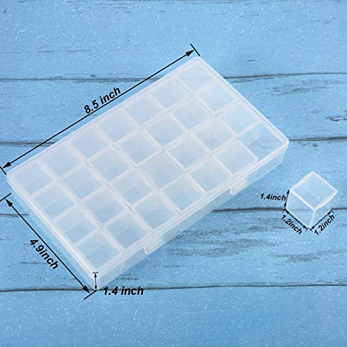Large Separate 28 Grids Diamond Embroidery Box Plastic Diamond Painting Accessories Diamond Painting Kit Jewelry Organize Box Beads Organizer Storage Craft Box (4)