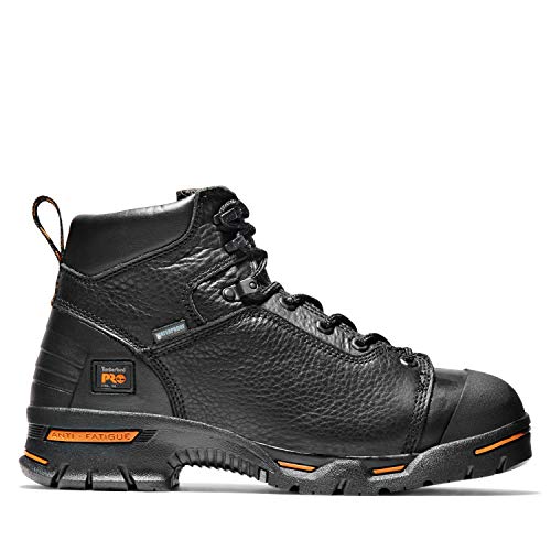 Timberland PRO Men's Endurance Puncture Resistant WaterPROof Steel Toe 6" Workboot,Black,10.5 W
