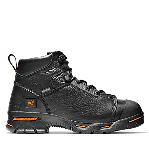 Timberland PRO Men's Endurance Puncture Resistant WaterPROof Steel Toe 6" Workboot,Black,10.5 W
