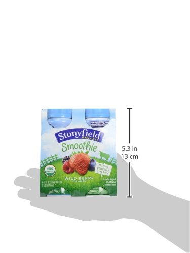 Stonyfield Organic, Low Fat Wild Berry Smoothie, 6 Fl Oz Bottles, 4Ct