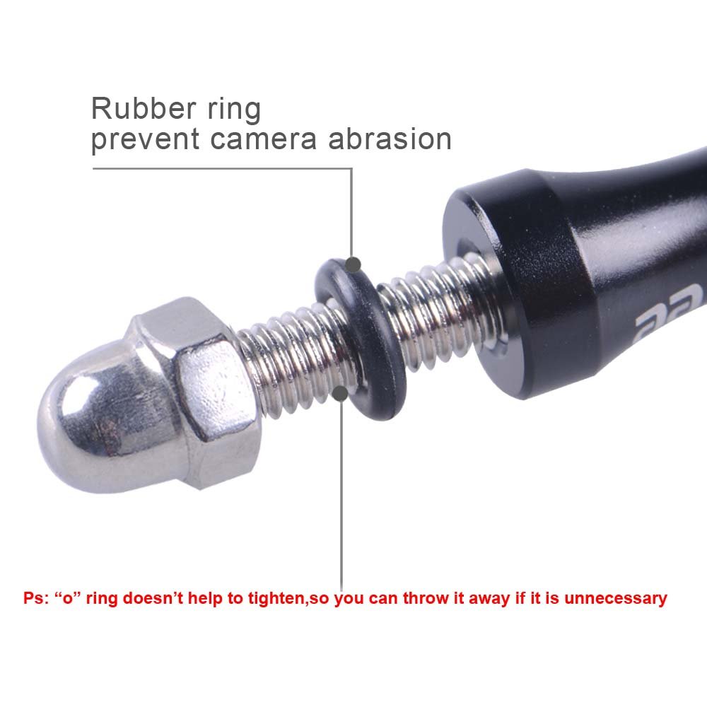 Smatree 3pcs Long Alumunium Thumbscrew Compatible for Gopro 13/12/11/10/9/8/7/6/5/4/3+/3/2/1/2018/Max/DJI OSMO Action Cameras, (Black)
