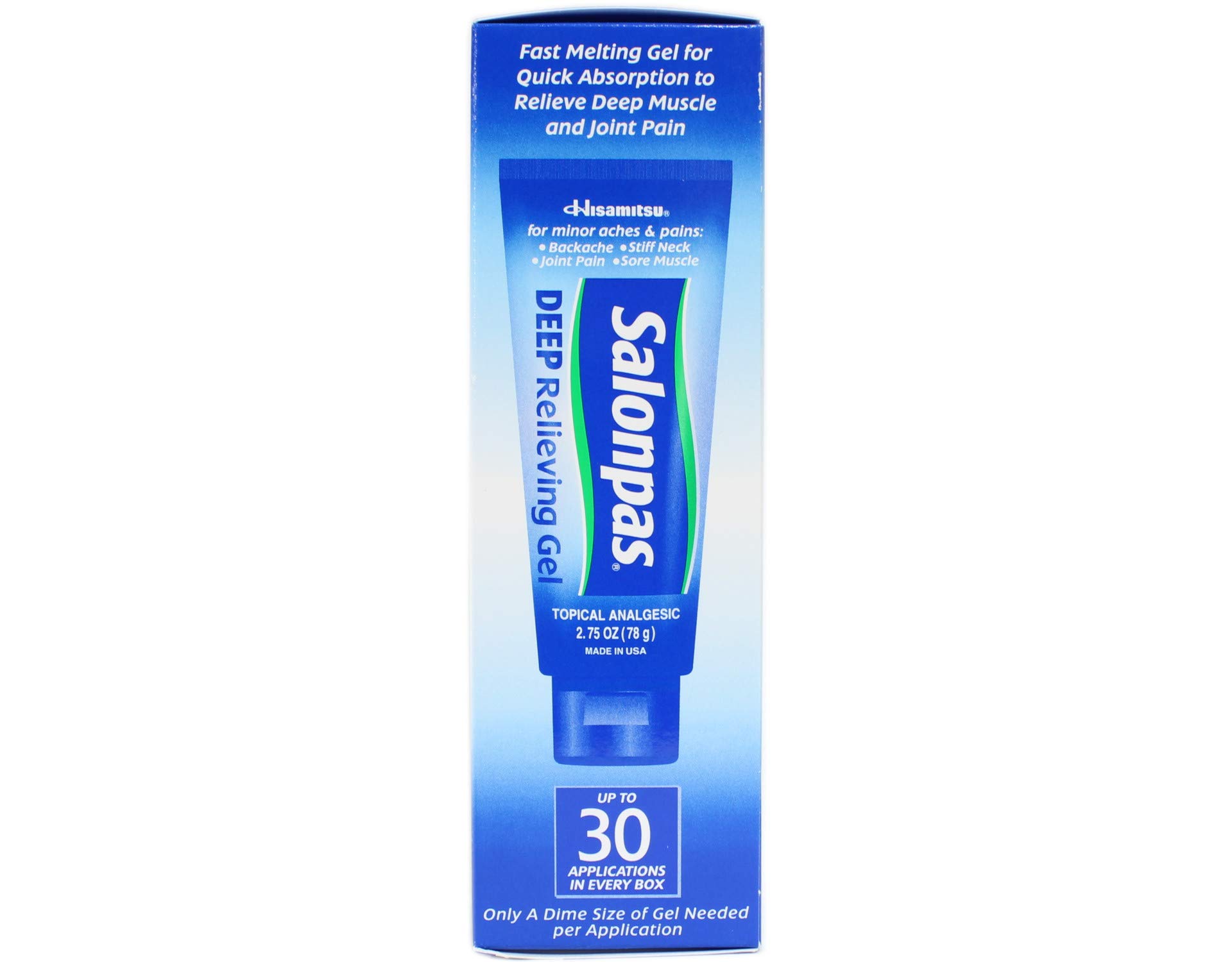 Salonpas Deep Pain Relieving Gel, 2.75 Oz (Pack of 2)