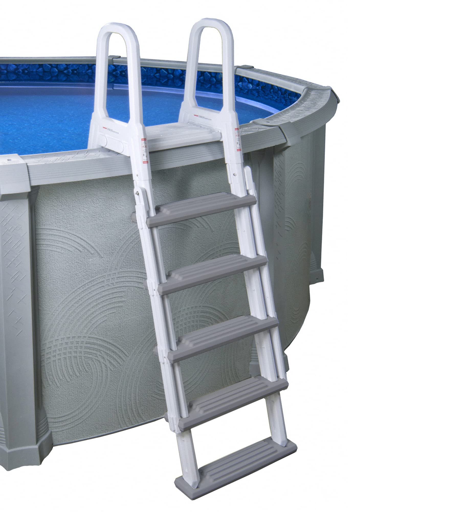 Blue Wave NE1202 Heavy Duty A-Frame Ladder for Above Ground Pools,White/Gray