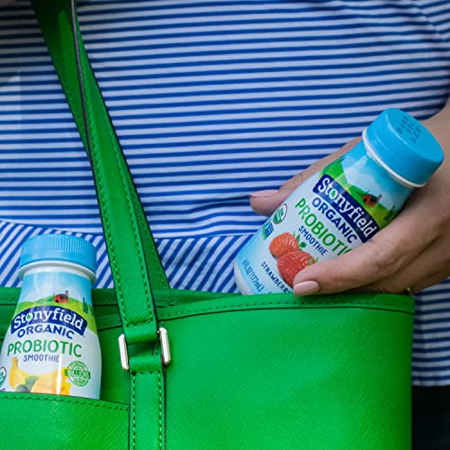Stonyfield Organic, Low Fat Strawberry Smoothie, 6 oz, 4 Count