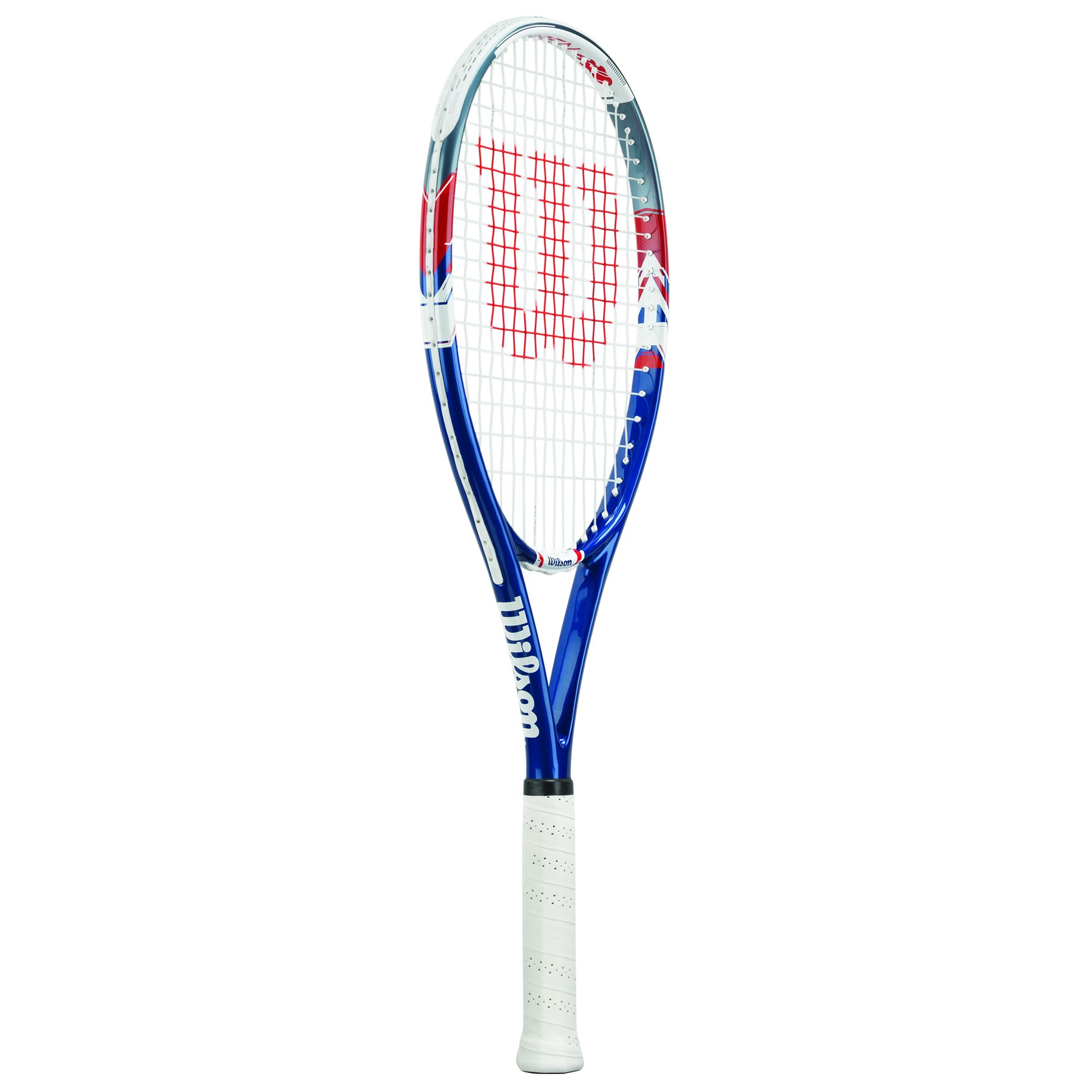 Wilson US Open Adult Recreational Tennis Racket - Grip Size 3 - 4 3/8", Red/White/Blue
