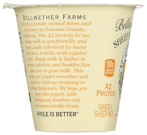 Bellwether Farms, Sheep Milk Yogurt, Vanilla, 6 oz