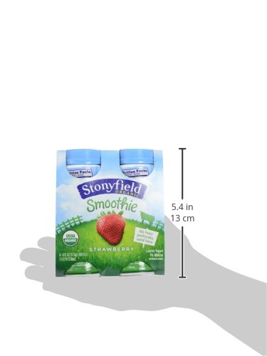 Stonyfield Organic, Low Fat Strawberry Smoothie, 6 oz, 4 Count