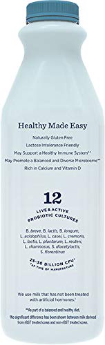 Lifeway Low Fat Kefir - Unsweetened, 10g Protein, 12 Live Active Probiotic Cultures, Up to 99% Lactose Free, Gluten Free – Plain, 32 oz