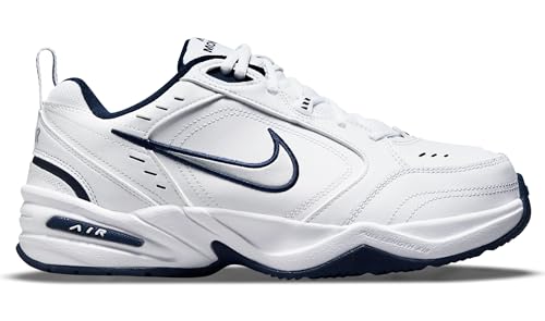 Nike Men's Air Monarch IV Cross Trainer, White/Metallic Silver, 6 X-Wide