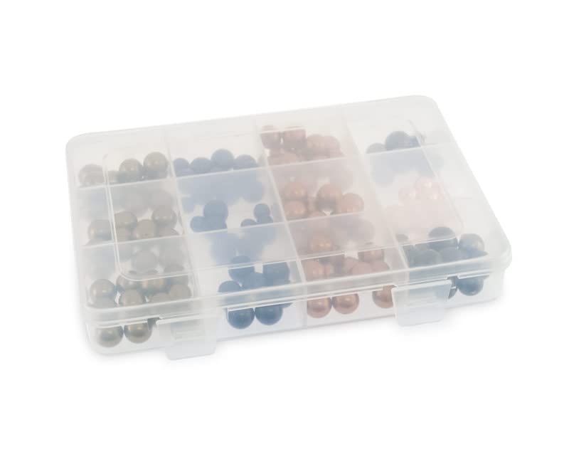 Juvielich Clear Plastic Organizer Box, 36 Fixed Grids Storage Container Jewelry Box for Beads Art DIY Crafts Jewelry Fishing Tackles 10.83"x7.4"x1.77"(LxWxH)