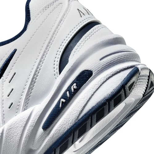 Nike Men's Air Monarch IV Cross Trainer, White/Metallic Silver, 6 X-Wide