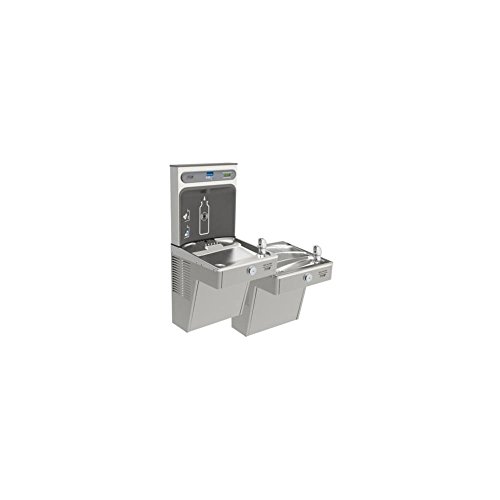 Elkay VRCTLR8WSK EZH2O Vandal-Resistant Bottle Filling Station, & Bi-Level Reverse Cooler, Non-Filtered 8 GPH Stainless
