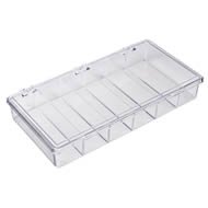 FLAMBEAU A602 Clear Styrene 12 Compartment Box, 10-1/2" W x 6-3/16" L x 1-9/16" D (Pack of 24)