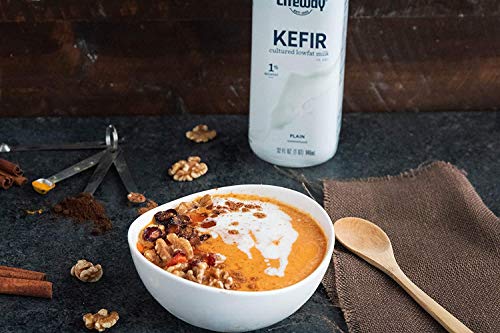 Lifeway Low Fat Kefir - Unsweetened, 10g Protein, 12 Live Active Probiotic Cultures, Up to 99% Lactose Free, Gluten Free – Plain, 32 oz