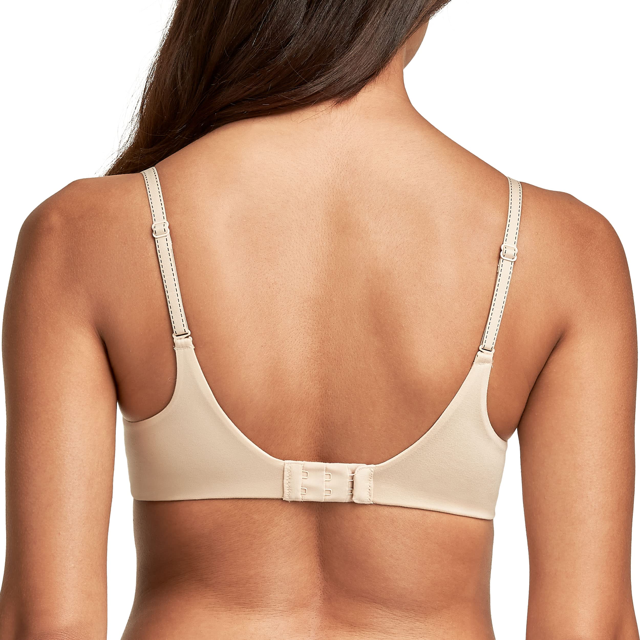 Maidenform Women's Comfort Devotion Demi Bra, Latte/Black,36C US