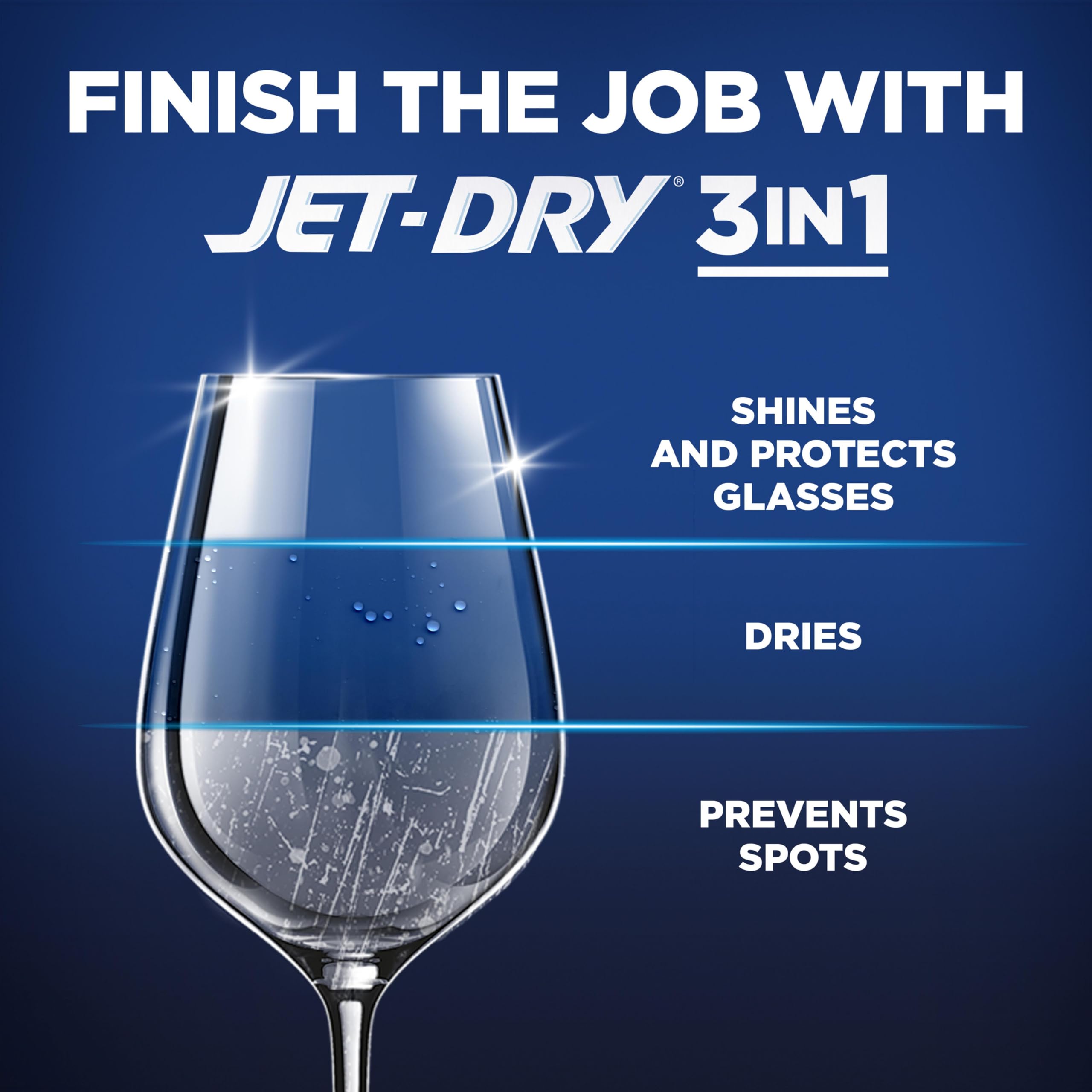Finish Jet-Dry Dishwasher Rinse Aid, Compatible with Dishwasher Detergent, Prevents Spots & Residues, Dries, Shine & Protects, 16 oz, 155 Washes.