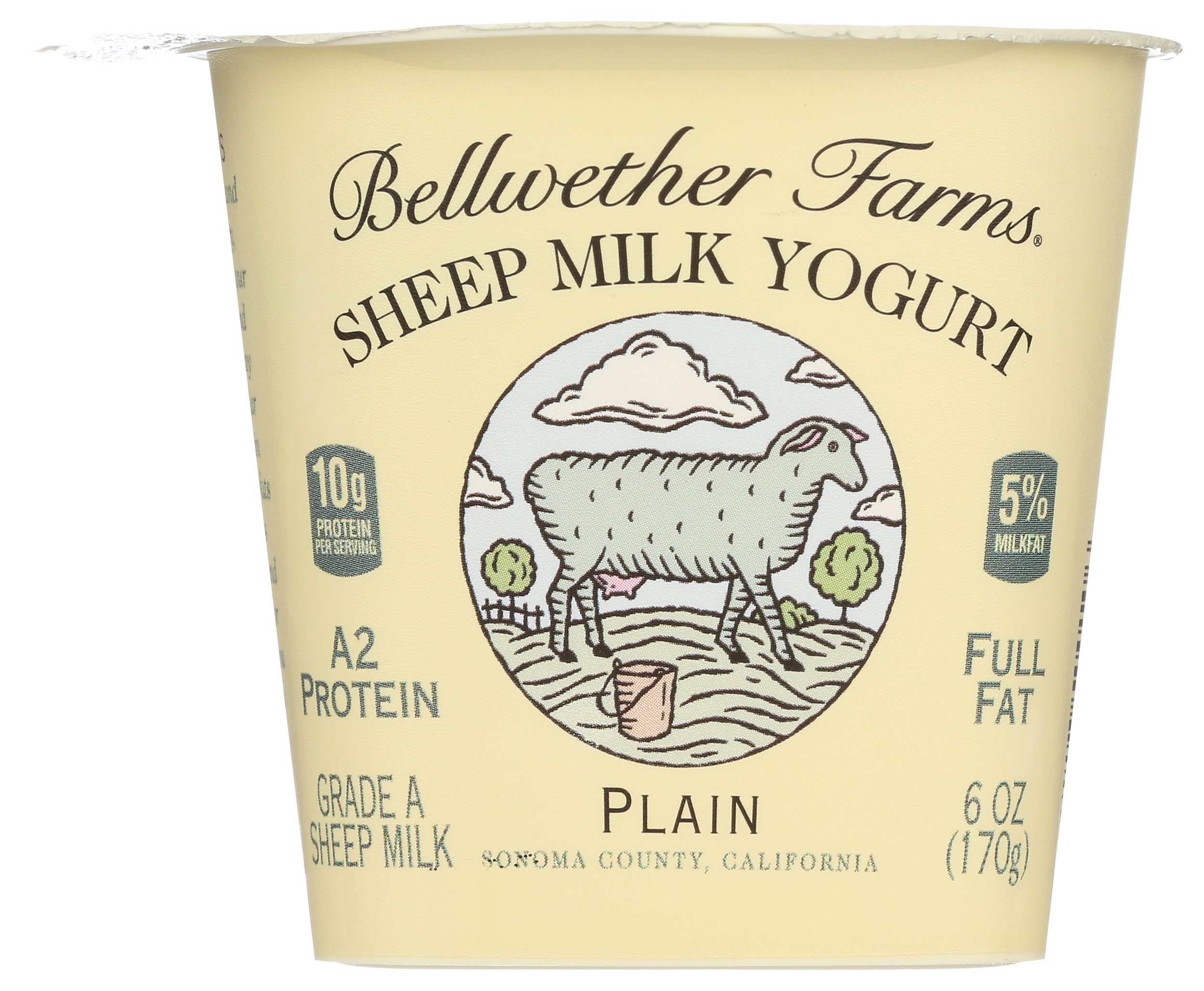 Bellwether Farms, Sheep Milk Yogurt, Plain, 6 oz