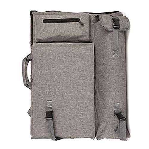 HANNASHOP Artist Bag Canvas Artist Portfolio Case Carry Backpack Colorized Sketch Board for Art Supplies Storage and Traveling Size (Grey, 24"x18")