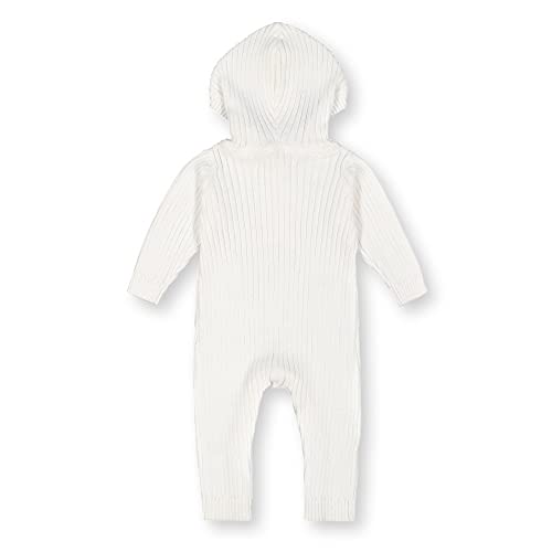 Hope & Henry Layette Baby Long Sleeve Hooded Henley Sweater Romper