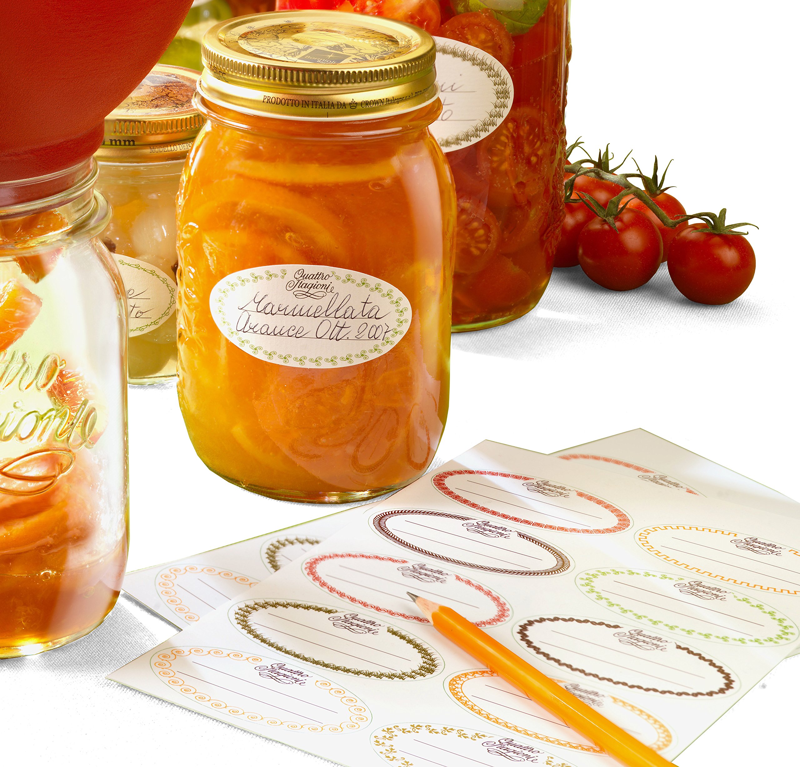 Bormioli Rocco Quattro Stagioni Canning Label, Set of 30