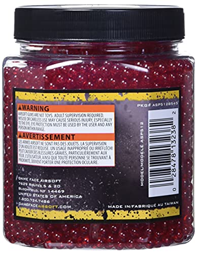 Game Face ASP512 Premier .12-Gram 6mm Red Airsoft BBs (5000-Count)