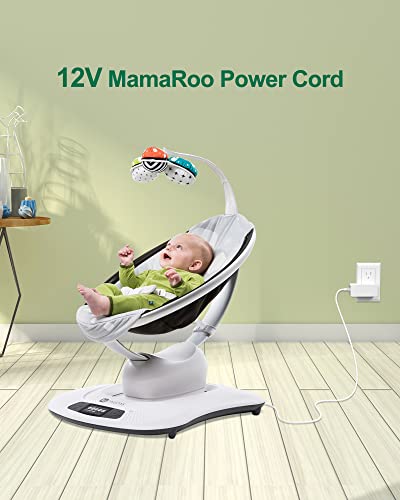 VHBW for 4moms mamaRoo Power Cord for 2/4 Infant Seat Charger, 2015 mamaRoo Infant Seat Bouncer, rockaRoo Baby Swing, OH-1048B1203000U Replacement mamaroo 12V AC Power Cord