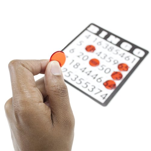 Brybelly Royal Bingo Supplies Bingo Chips for Bingo Games - 1000 Count, Mixed - 3/4" Translucent Bingo Markers - Clear Plastic Bingo Chips Bulk Transparent Counters