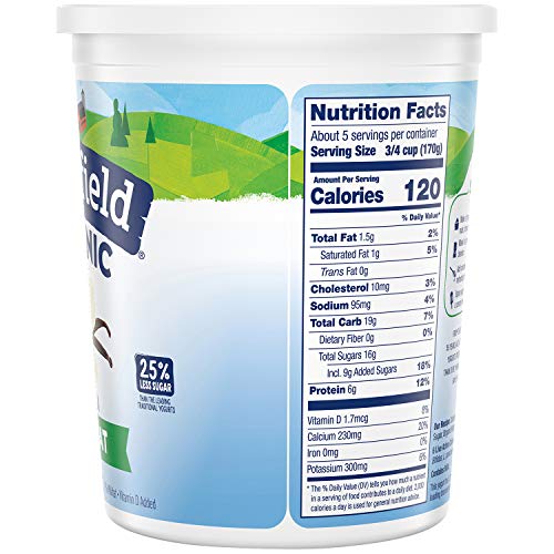 Stonyfield Organic Lowfat Yogurt, Vanilla, 32 oz. – 6g of Protein, Multiserving Yogurt