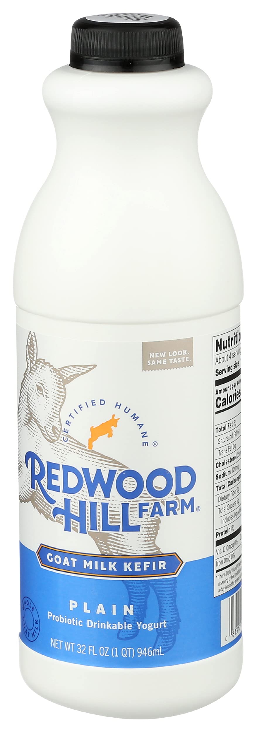 Redwood Hill Farm Cultured Goat Milk Kefir, Plain, 32 oz