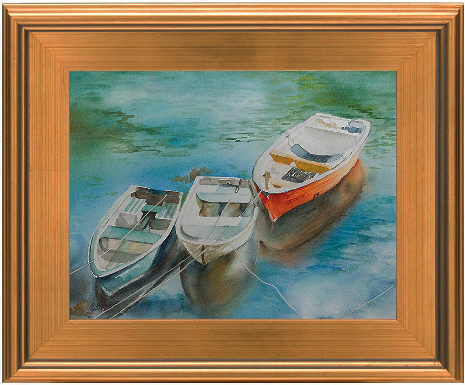 Creative Mark Plein Air Wooden Picture Frame - 16X20 Gold - Professional Single Frame for Art Panels, Stretched Canvas, Pictures and More, Glass and Backing not Included